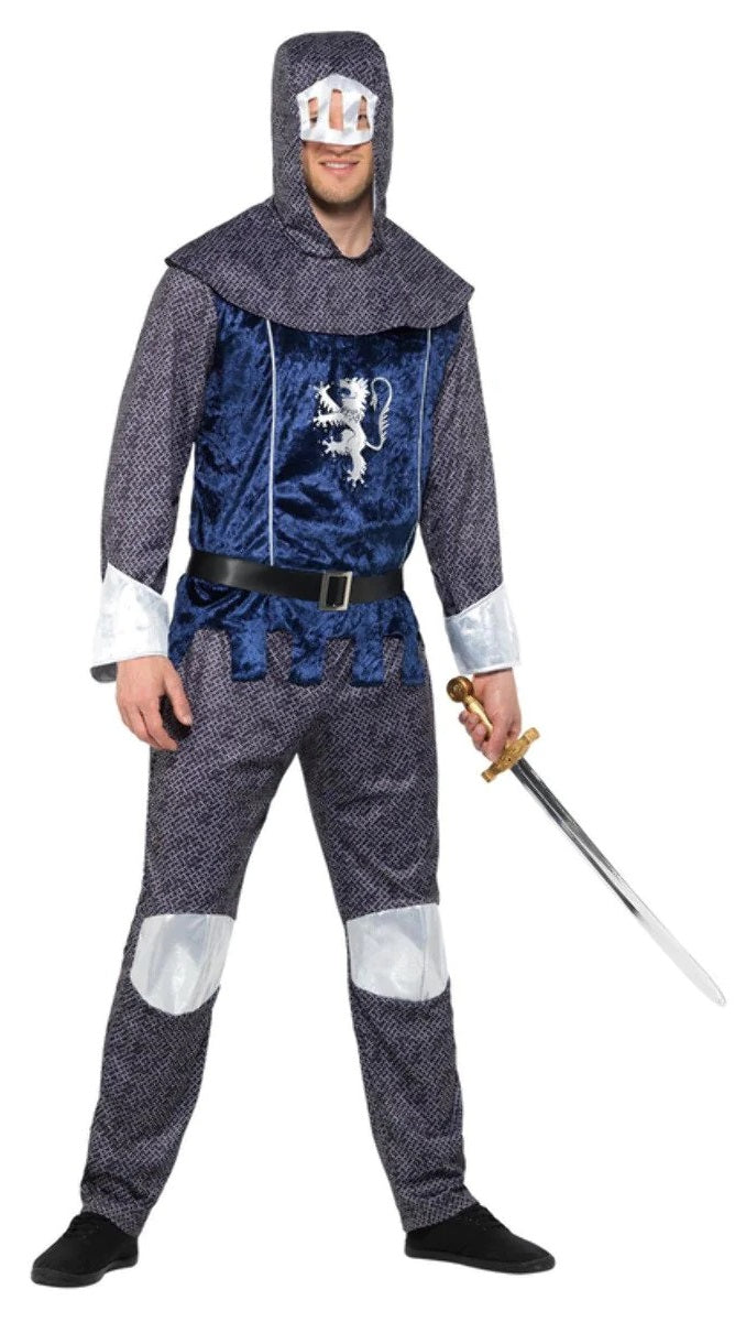 Medieval Knight Costume Mens Fancy Dress Costume Guard Adults Soldier ...