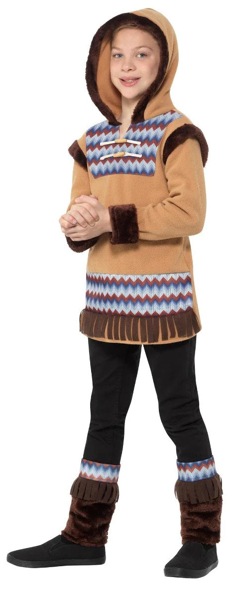Arctic Boy Costume Eskimo Winter Slegde Fancy Dress Kids Outfit ...