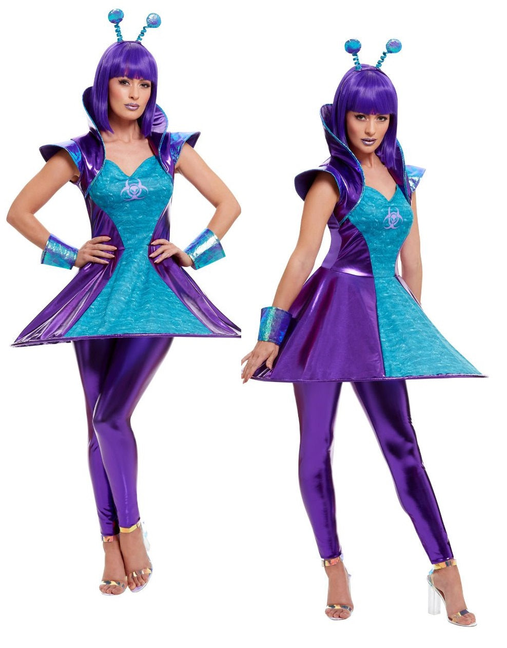 Alien Lady Costume Adults Fancy Dress Aliens Awakening Outfit UK 4-18 ...