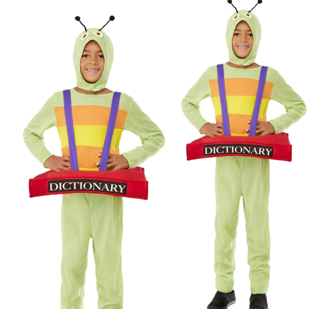 Book Worm Costume Childrens World Book Day Fancy Dress Outfit Boys Gir ...