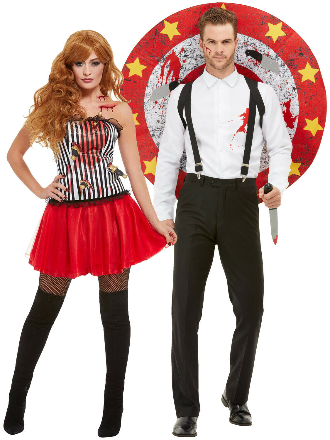 Adults Deluxe Knife Throwers Assistant Costume Fancy Dress Vinatge Cir ...