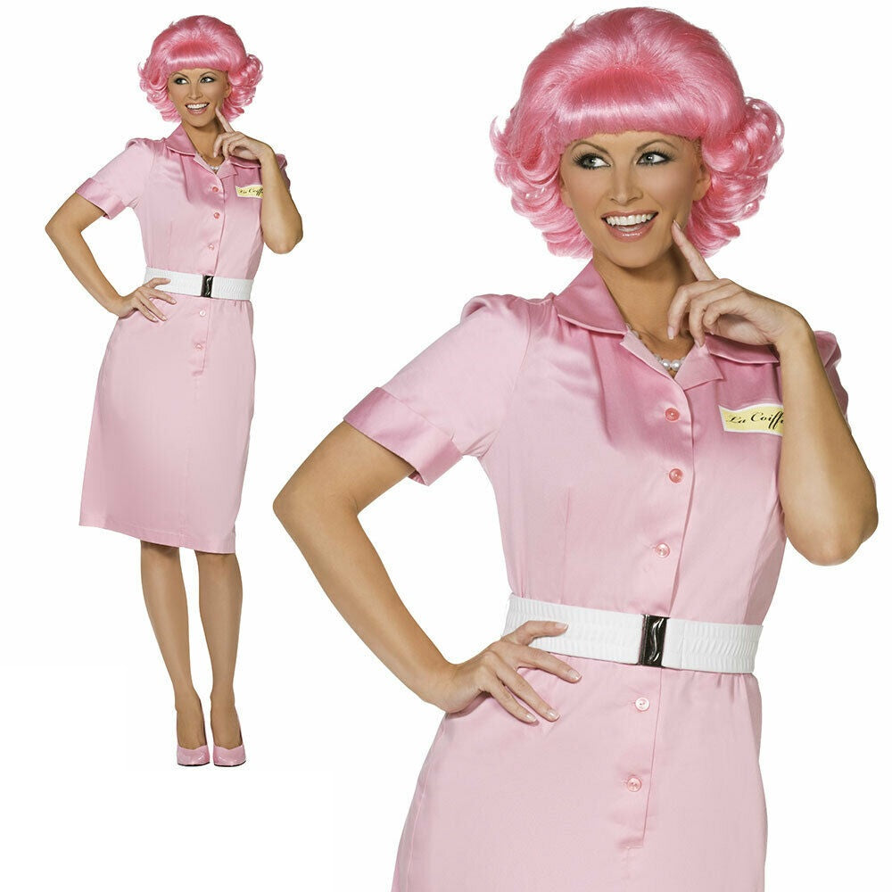 Grease Frenchy Beauty School Drop Out Adult Costume Pink Lady UK 8-18 ...