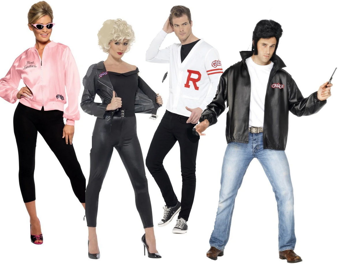 Grease Pink Ladies Jacket Sandy Official Smiffys Fancy Dress Costume A ...