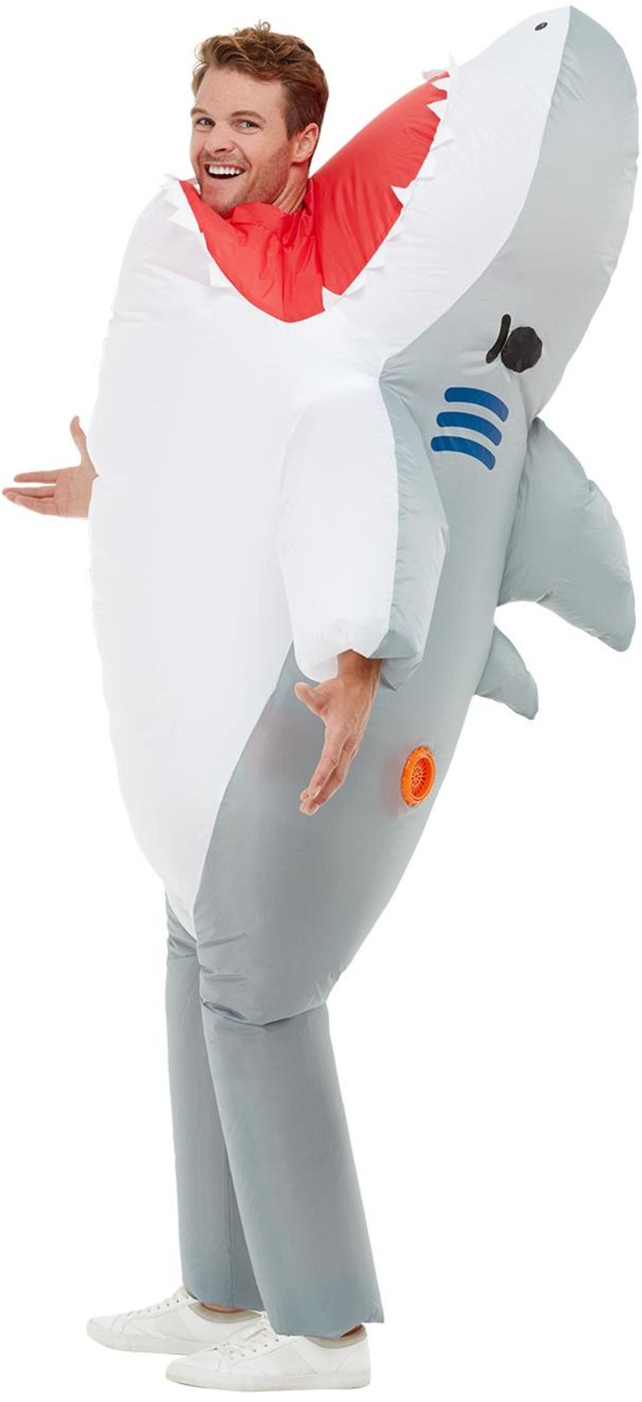 Inflatable Shark Attack Costume Adults Cosplay Fancy Dress Sharks Outf ...