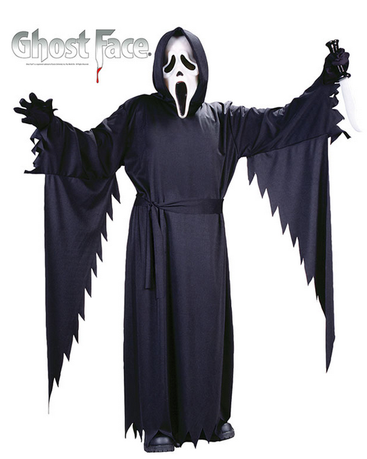 Ghost Face Scream Costume Official Kids Licensed Fancy Dress + Mask Ha ...