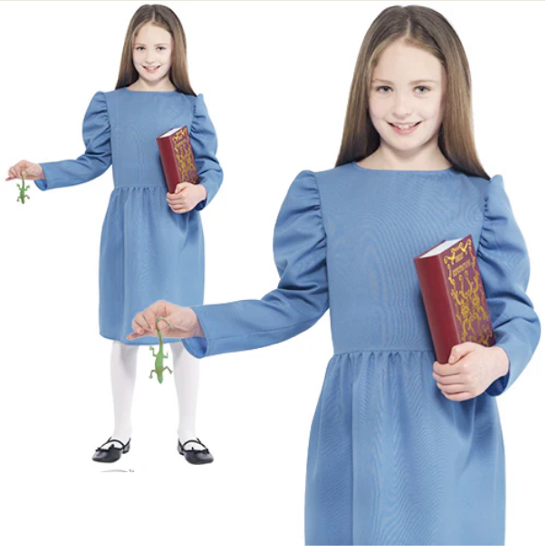 Matilda Costume Girls Doald Dahl Fancy Dress Outfit + Book Age 7-9 ...