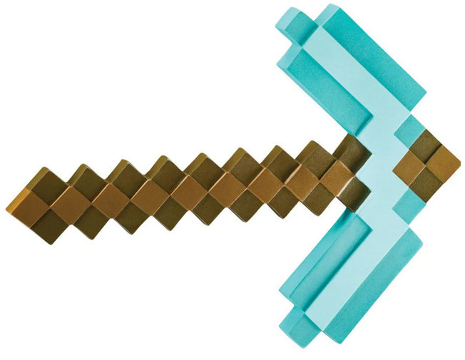 Minecraft Diamond Pickaxe Official Fancy Dress Costume Accessory Kids ...