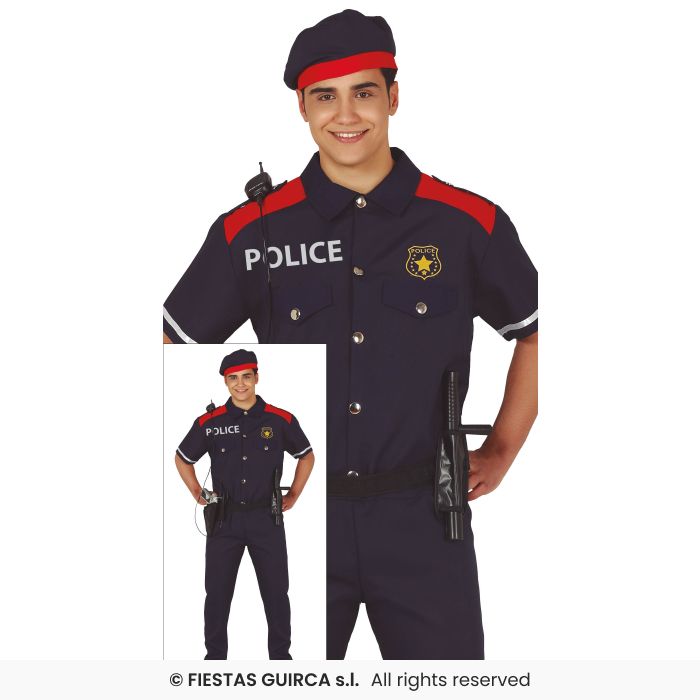 Mens Border Police Policeman Costume Police Officer Fancy Dress Outfit ...