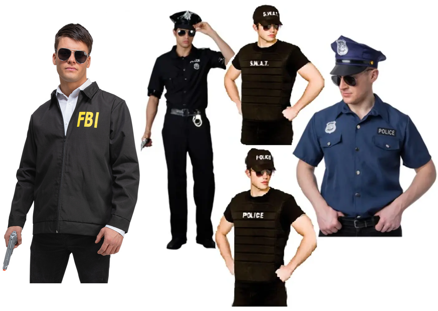 Adults Police Officer Costume Policeman Fancy Dress Cop Mens Ladies Un ...