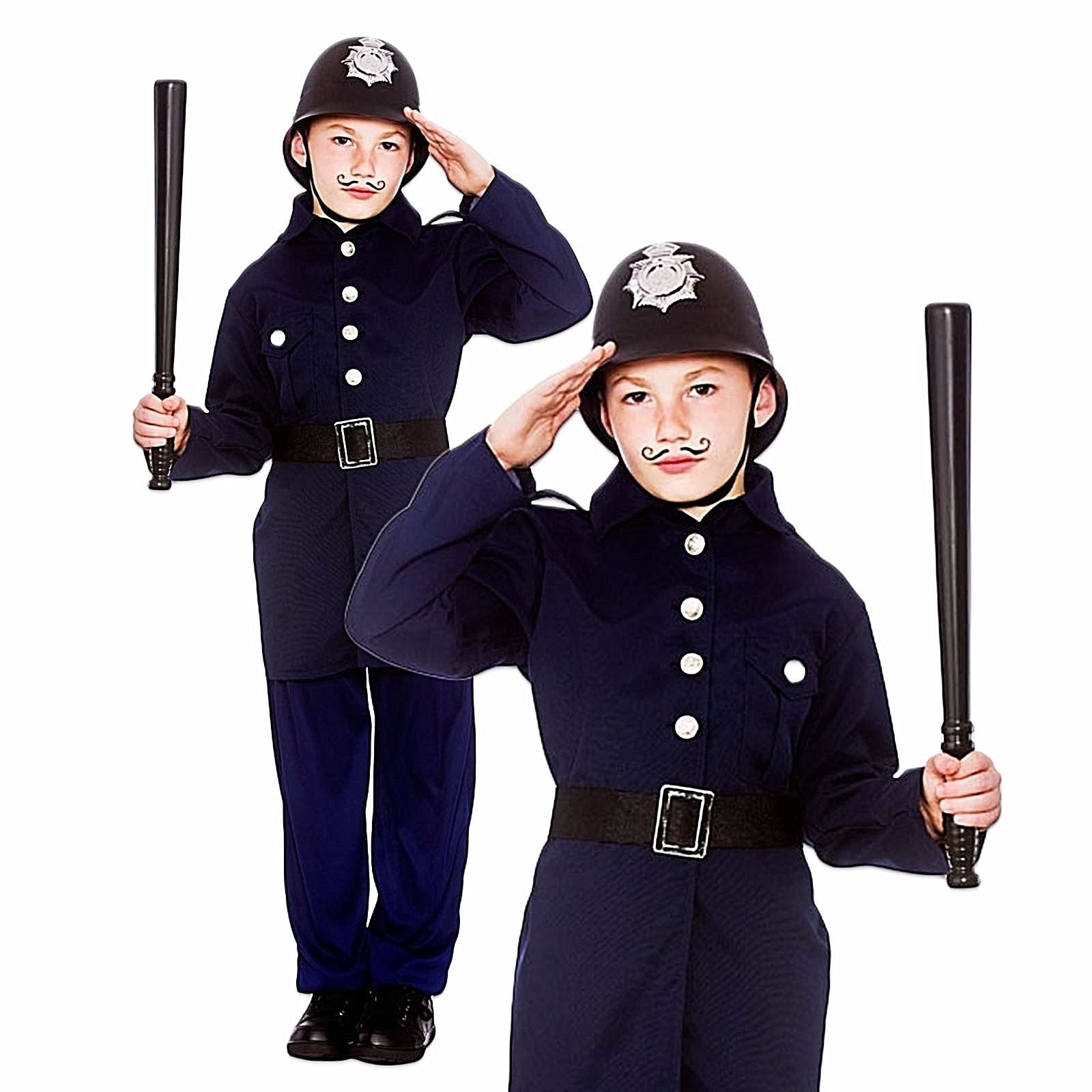 Child Victorian Policeman Fancy Dress Boys Police Costume Officer Age ...