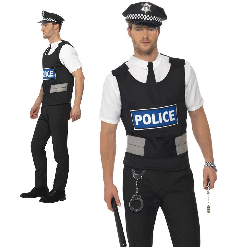 Adult Policeman Instant Kit Cops Robbers UK Police Officer Fancy Dress ...