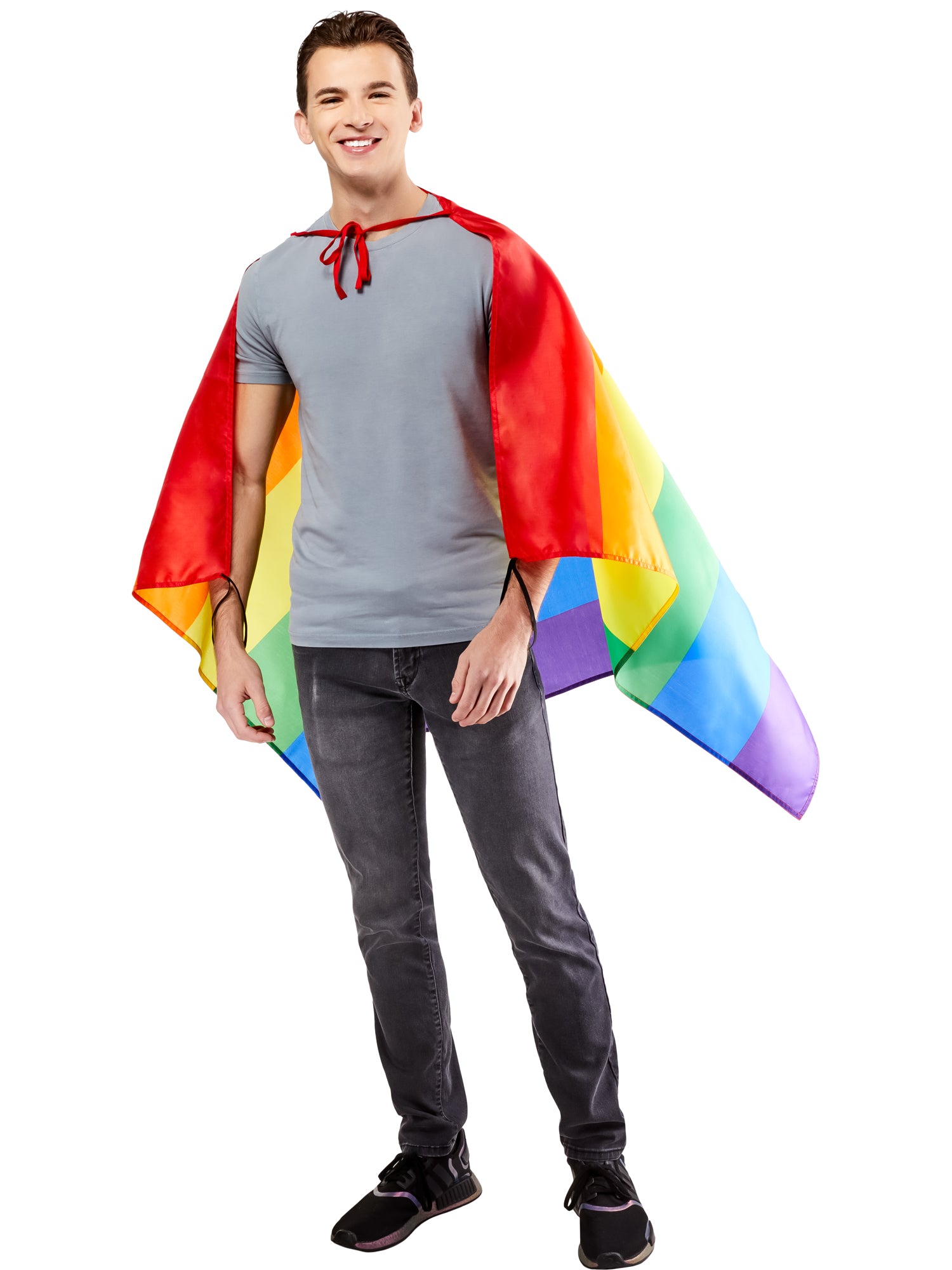 Rainbow Colour Pride Festival Cape Adults Summer Accessory Adults Fanc ...